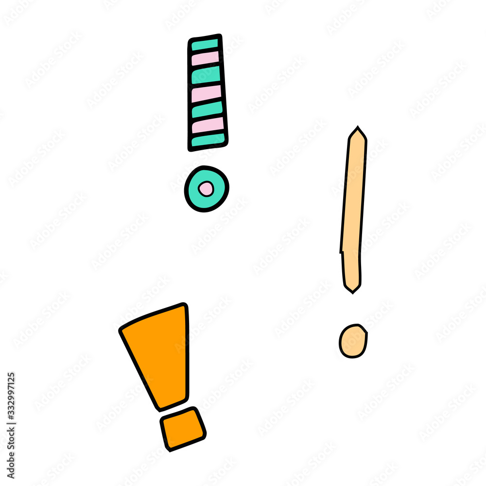 Vector illustration Hand drawn question mark and exclamation point ...