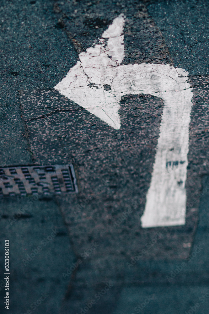 Inverted Painted Turn Symbol Stock Photo | Adobe Stock