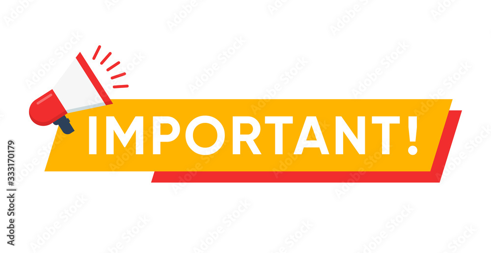 Megaphone with important - vector design Stock Vector | Adobe Stock