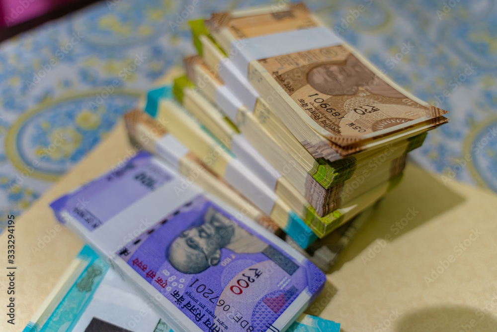 New Indian currency banknotes Stock Photo | Adobe Stock