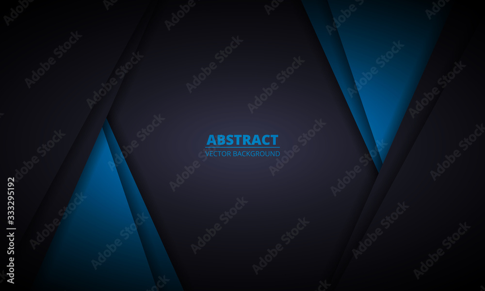 Black and blue abstract background with paper lines. Dark elegant ...