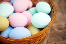 Easter Eggs In Grass Basket Free Stock Photo - Public Domain Pictures