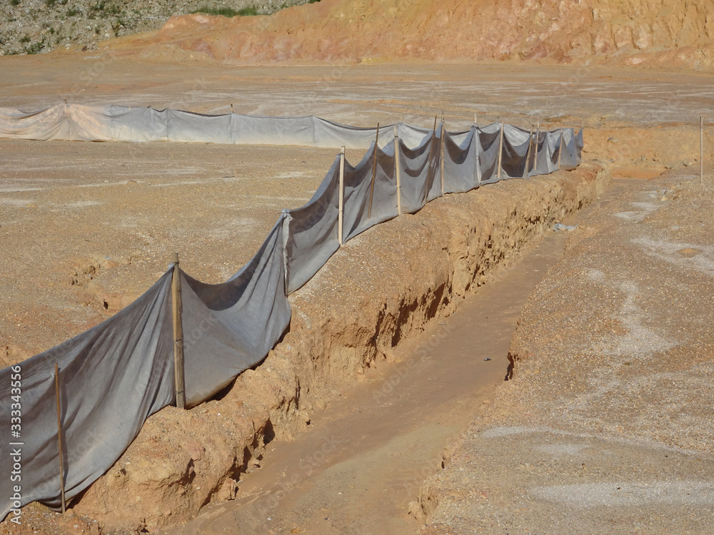 Erosion at ground and slopes is caused by rainfall. The soil structure ...