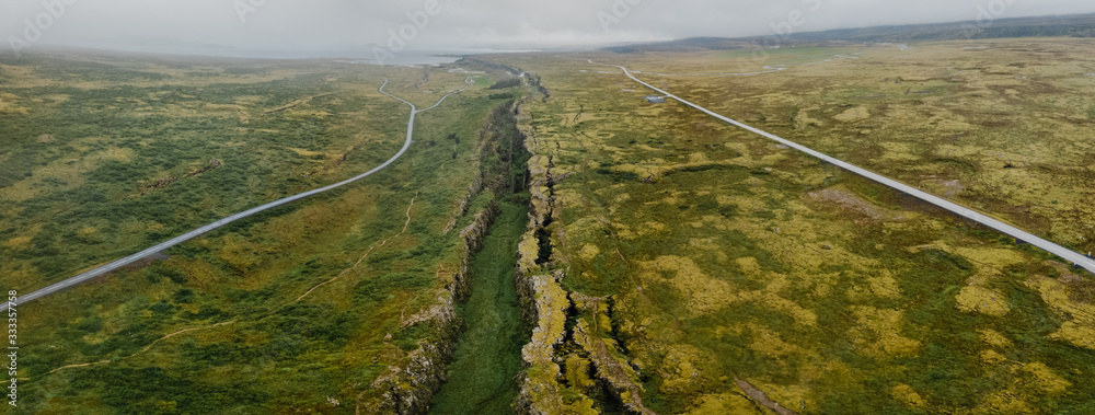 National Park of Thingvellir in Iceland. It is the site of a rift ...