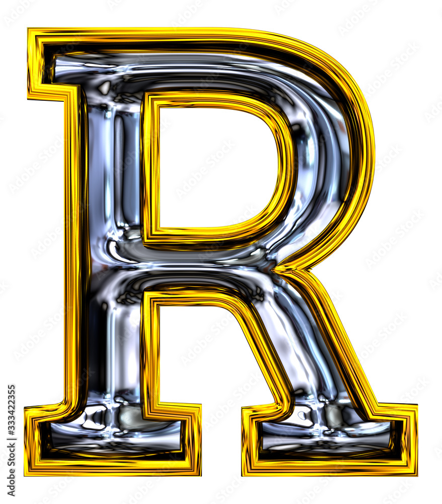 3D rendering. Uppercase Letter R. Stock Illustration | Adobe Stock