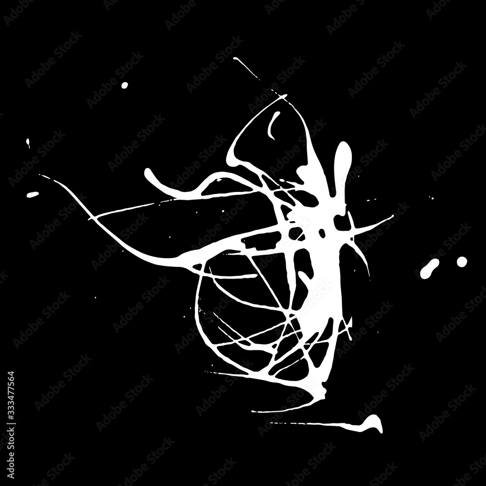 Calligraphic splash acrylic spot. Artistic and aesthetic, exquisite ...