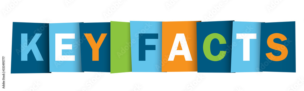 KEY FACTS colorful vector typography banner Stock Vector | Adobe Stock
