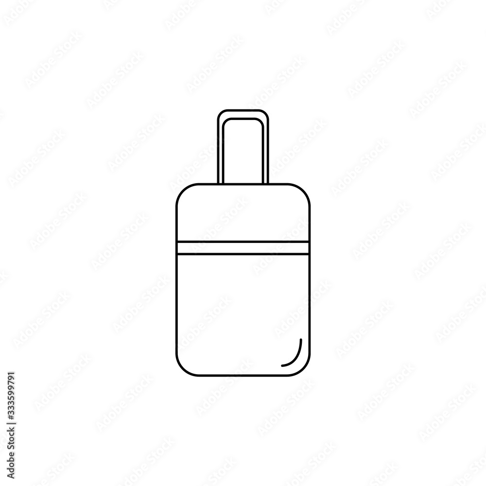 Suitcase doodle icon. Drawing by hand. Coloring book. Vector ...