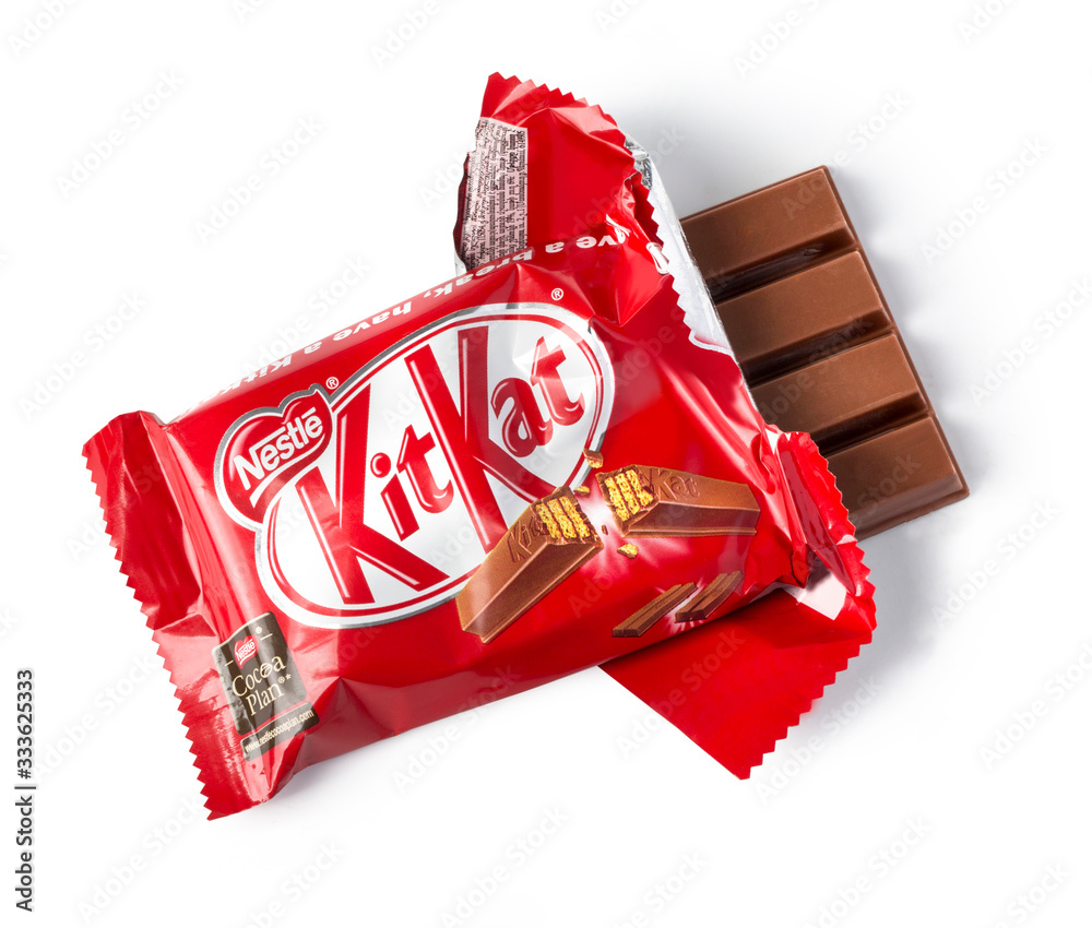 Foto Opened Kit Kat chocolate bar do Stock | Adobe Stock
