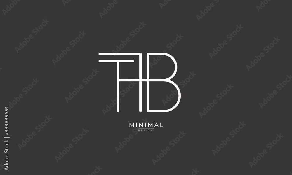 Alphabet letter icon logo TB Stock Vector | Adobe Stock
