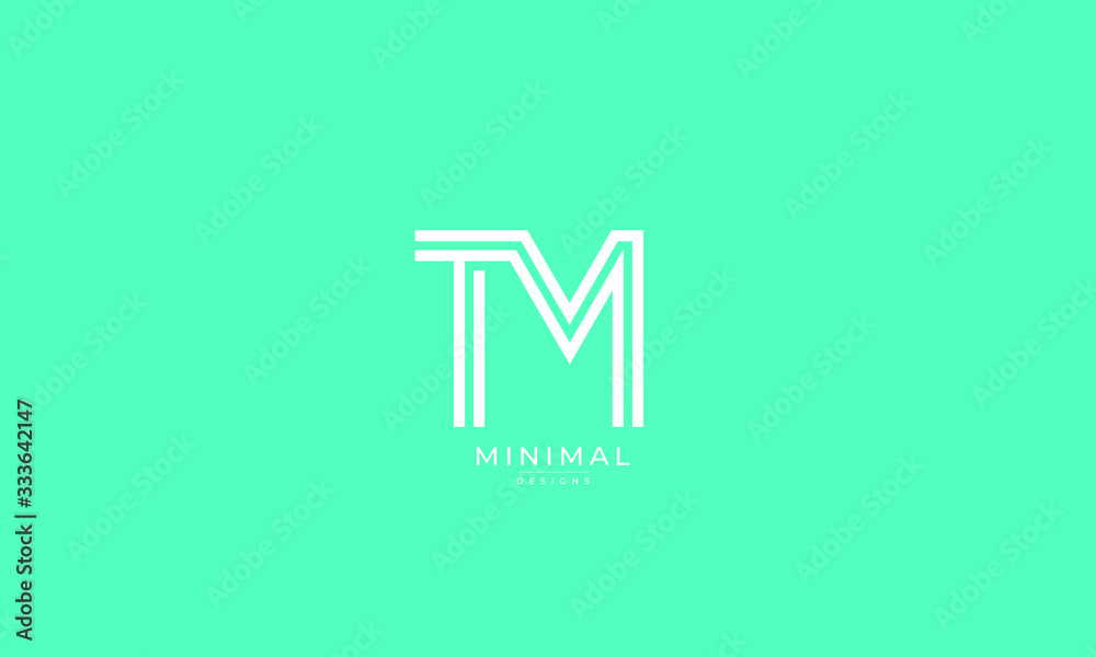 Alphabet letter icon logo TM Stock Vector | Adobe Stock