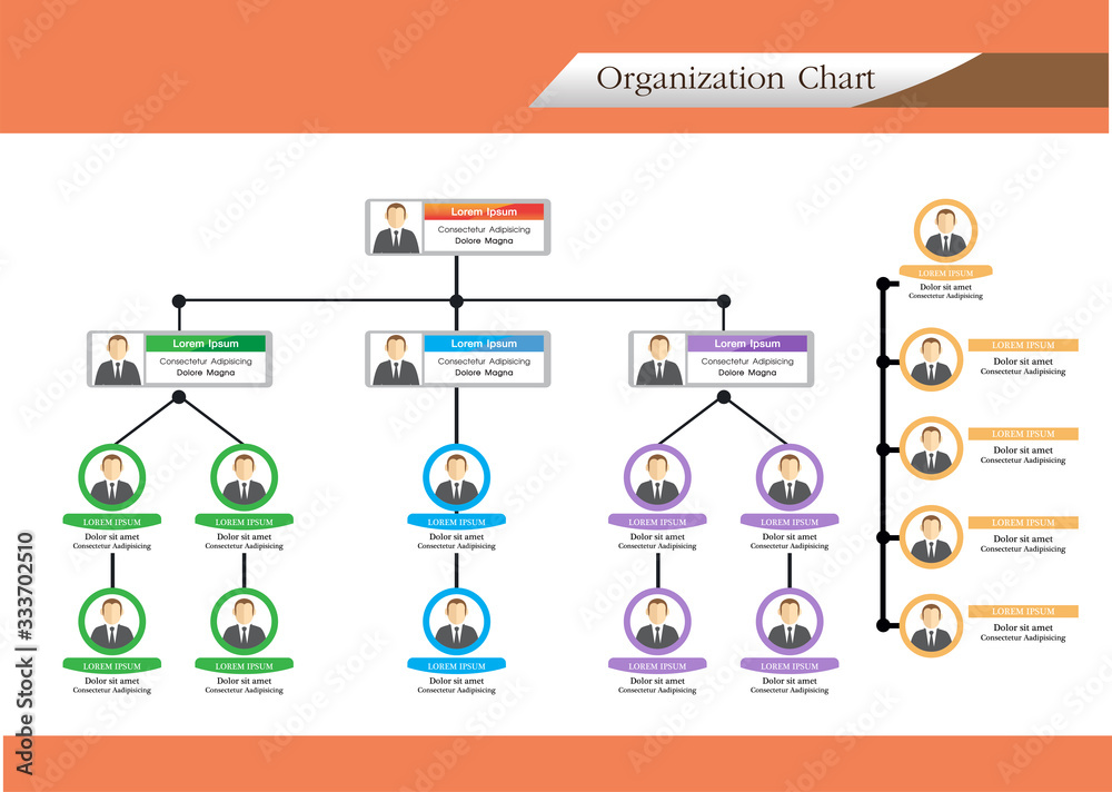 Organization Chart Infographics Stock Vector | Adobe Stock