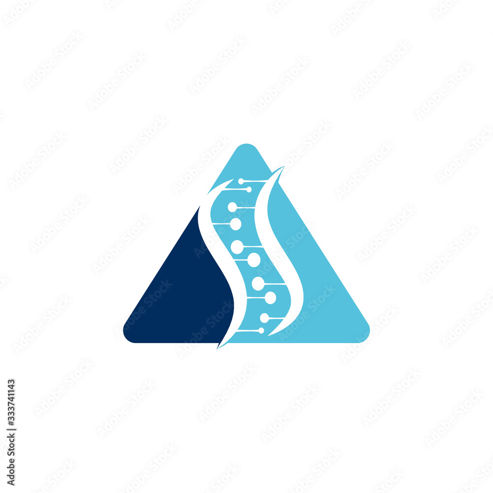 Science genetics and triangle vector logo design. Genetic analysis ...