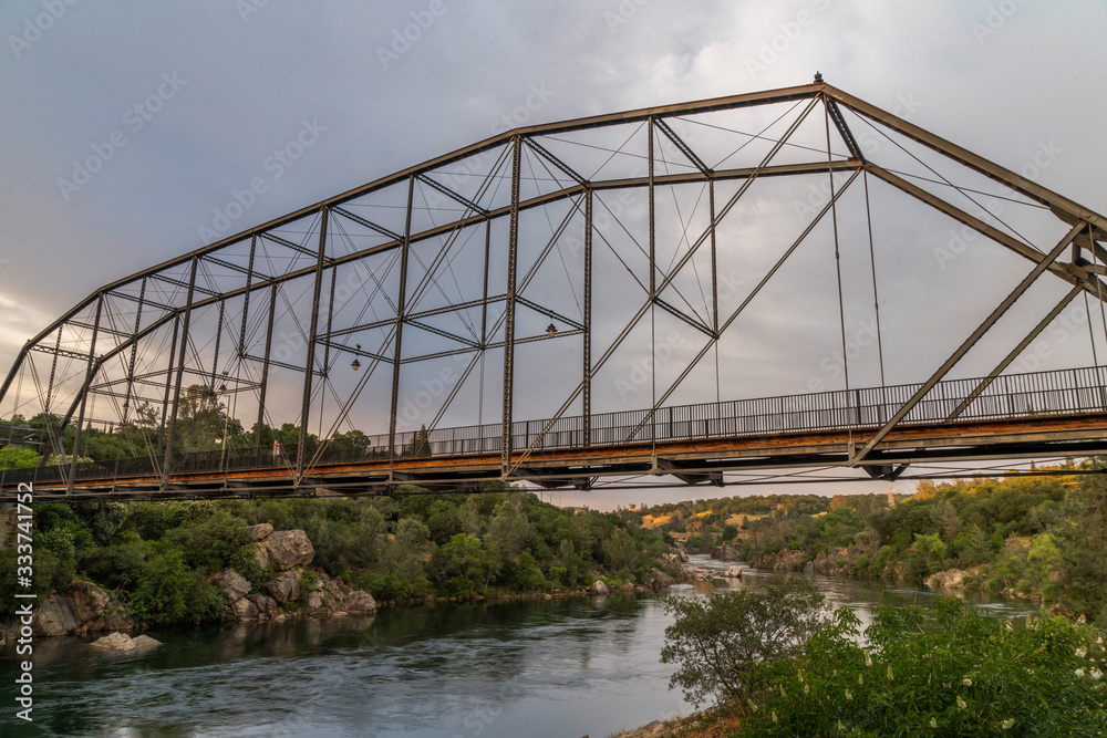 FOLSOM HISTORIC TRUSS BRIDGE Stock Photo | Adobe Stock