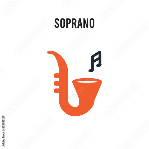 Soprano vector icon on white background. Red and black colored Soprano ...