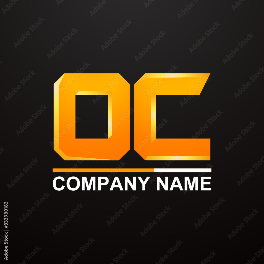 OC initial logo monogram designs modern templates sign, logo, abstract ...