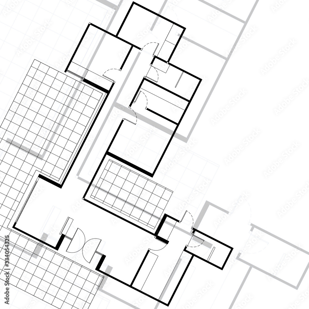 Architectural floor plan, house floor plan, Vector illustration Stock ...