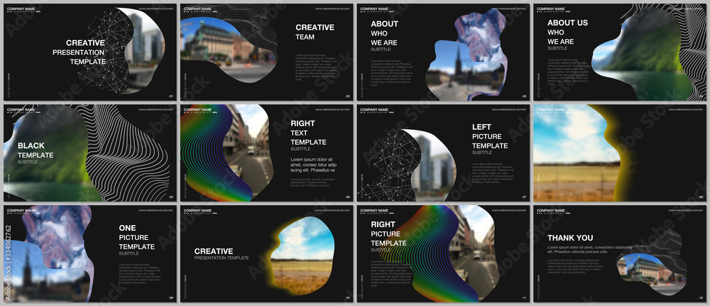 Presentation design vector templates, multipurpose template for ...