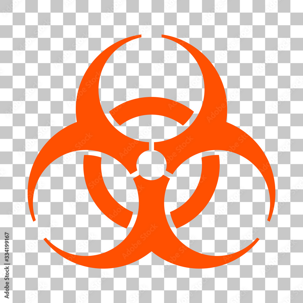 High standard specification biohazard symbol on transparent background ...