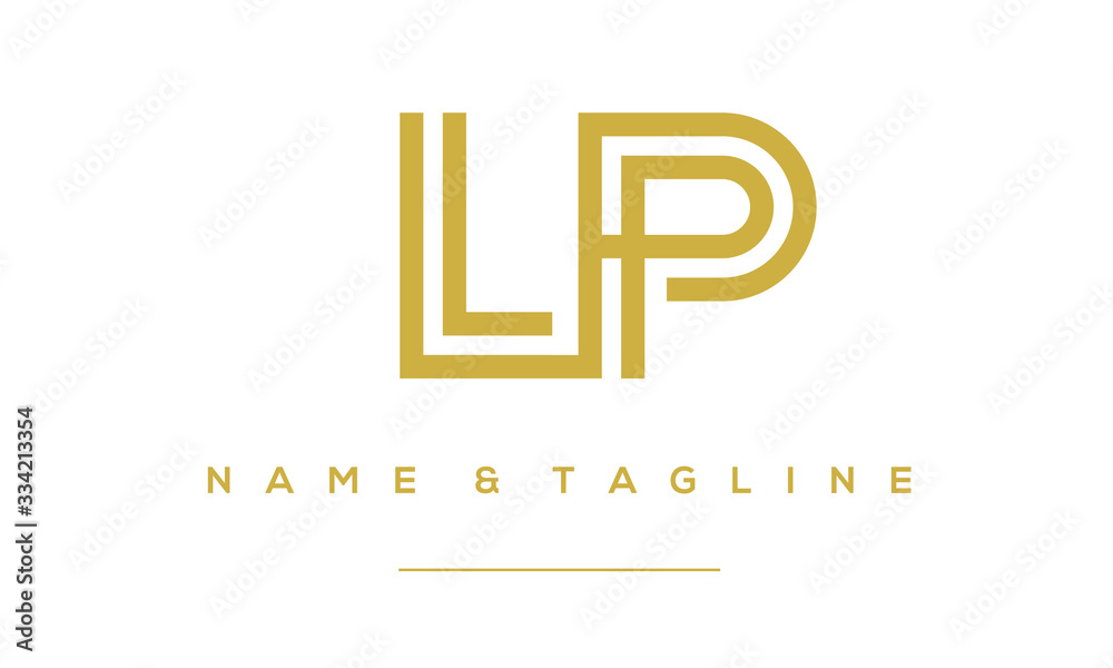 alphabet letter icon logo LP Stock Vector | Adobe Stock