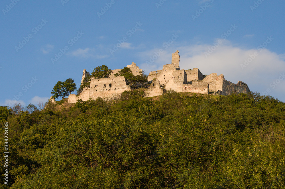 Zdjęcie bez tantiem: Plavecky hrad. (Plavecky castle). Ruins of ancient ...