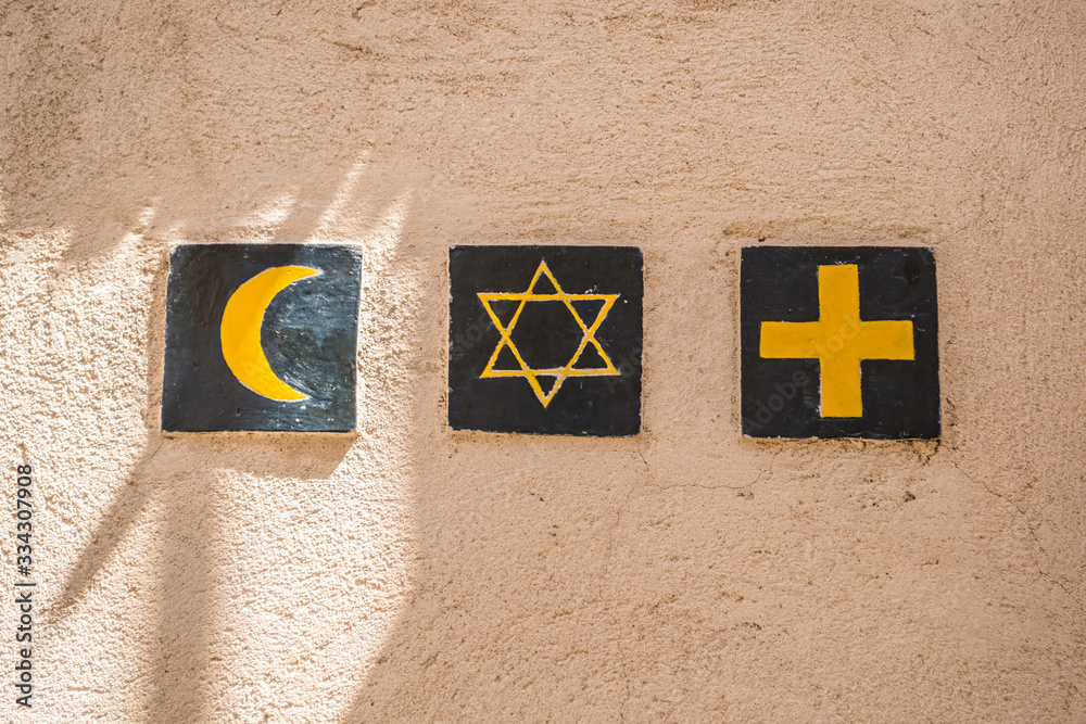 Símbolos de las tres religiones Stock Photo | Adobe Stock
