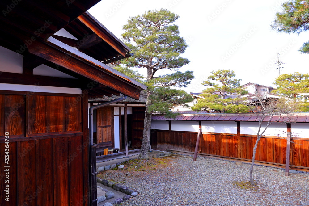 well preserved traditional government office in old town area of Hida ...
