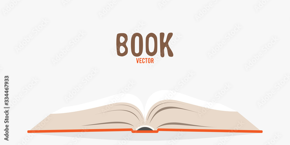 Covered opened book isolated. Vector illustration Stock Vector | Adobe ...