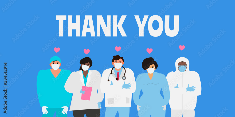 thank you doctors and nurses Stock Vector | Adobe Stock