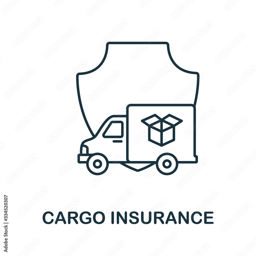 Cargo Insurance icon from insurance collection. Simple line Cargo ...
