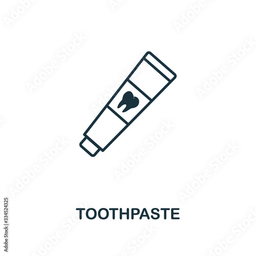 Toothpaste icon. Line style element from hygiene collection. Thin ... Toothpaste icon. Line style element from hygiene collection. Thin ...