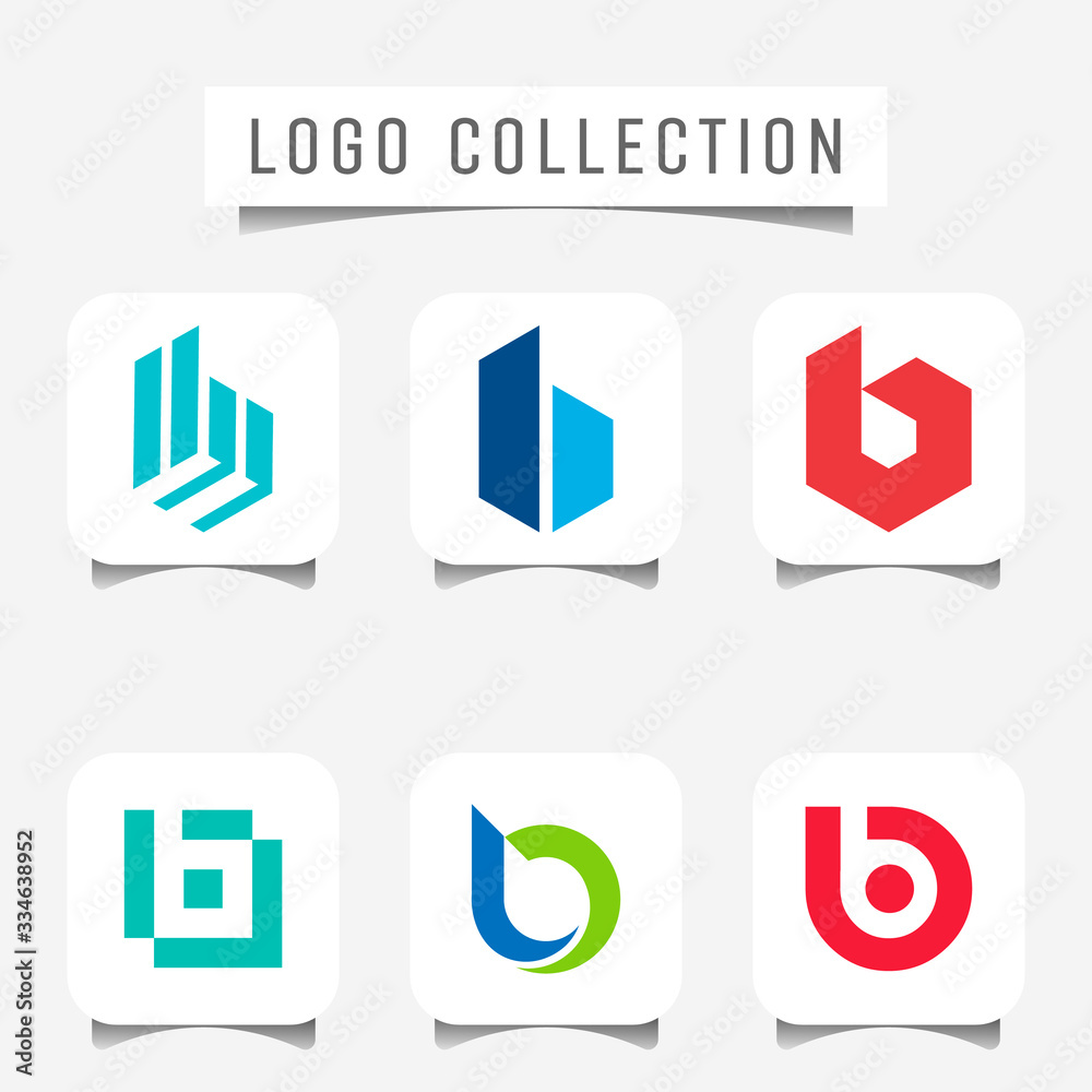 Letter B With Building For Construction Company Logo. Modern logo with ...