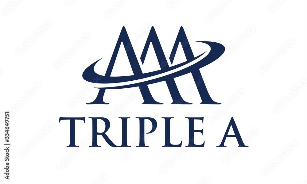 LETEER A TRIPLE FROM LOGO DESIGN CONCEPT Stock Vector | Adobe Stock