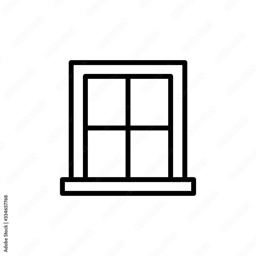 Simple window line icon. Stock Vector | Adobe Stock