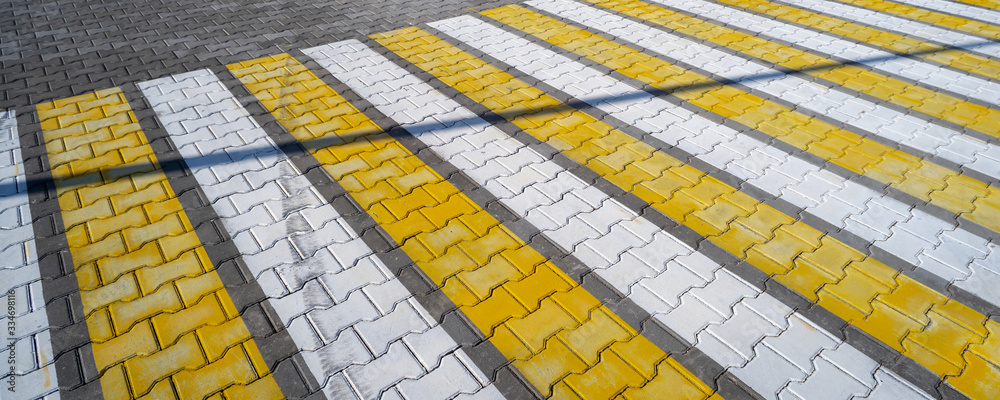 Open space with road signs and road markings, road intersections ...