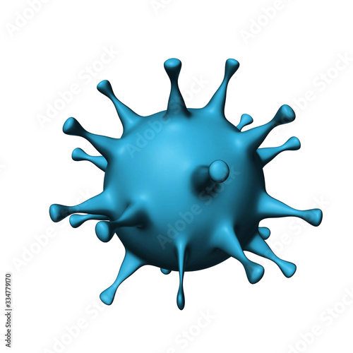 Virus isolated on white background - Virology and 3D Microbiology ...