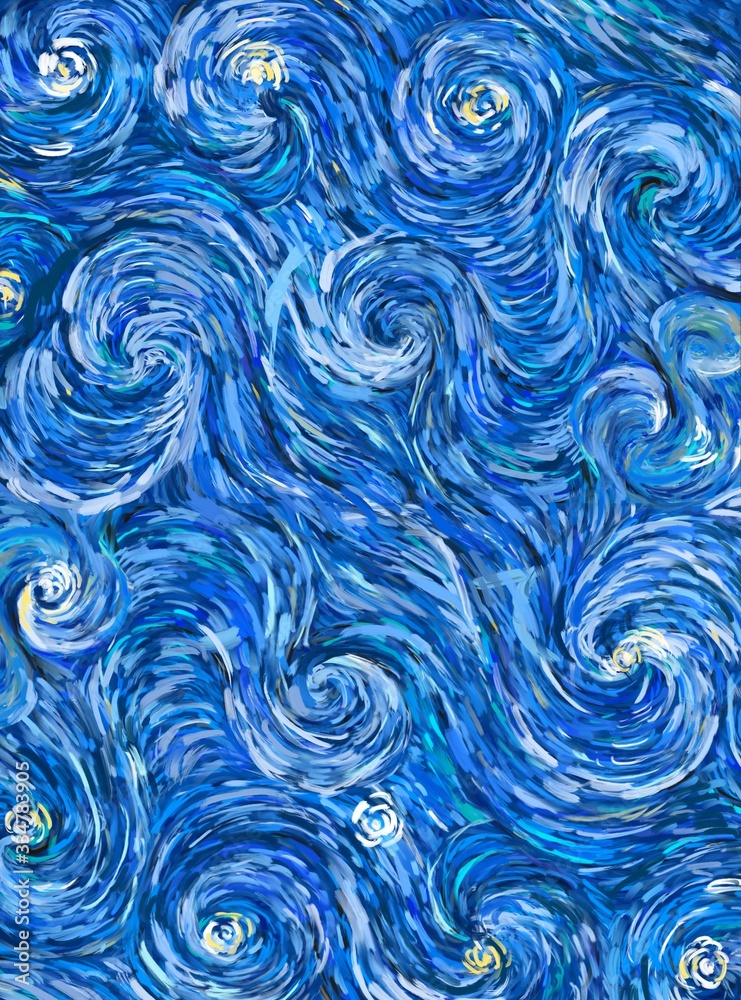 Illustration Stock Abstract texture background. Digital painting in ...