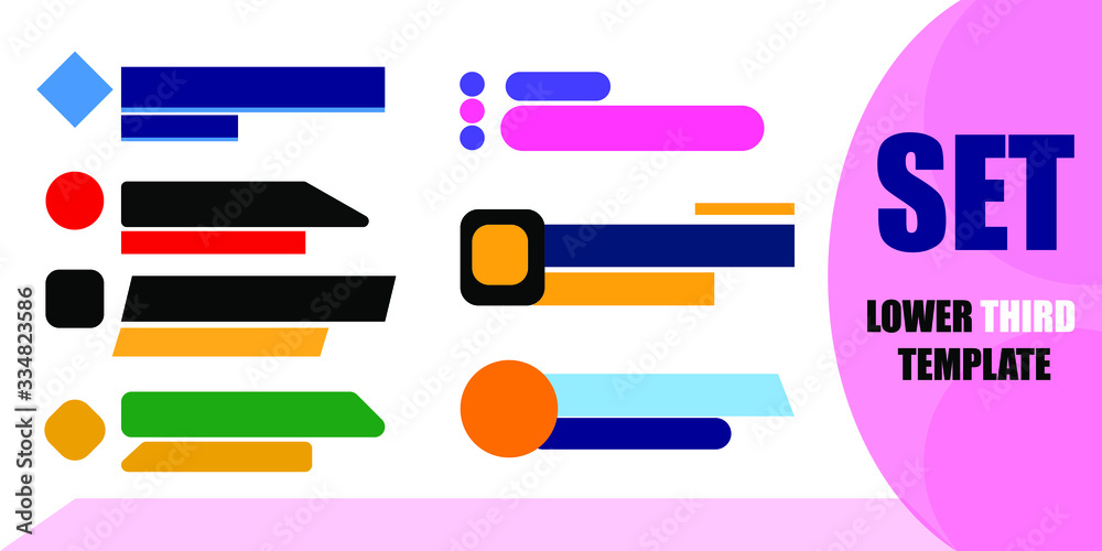 Lower third template. Collection of lower third for video editing on ...