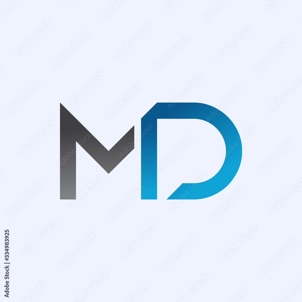 Initial MD letter Logo vector Template. Abstract Letter MD logo Design ...