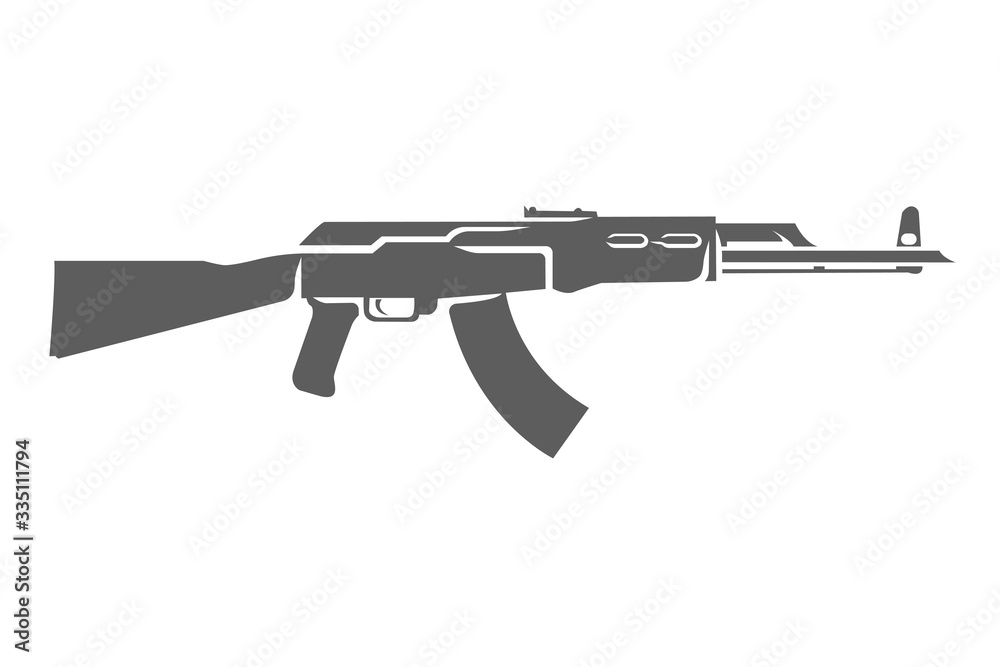 Legendary soviet assault rifle vector illustration. Automatic rifle ...