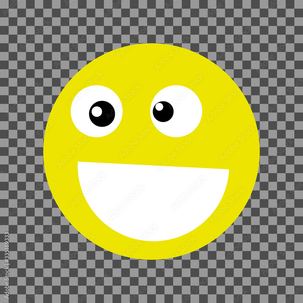 Emoji. Yellow round emoticons, smile. Beautiful happy yellow anime ...