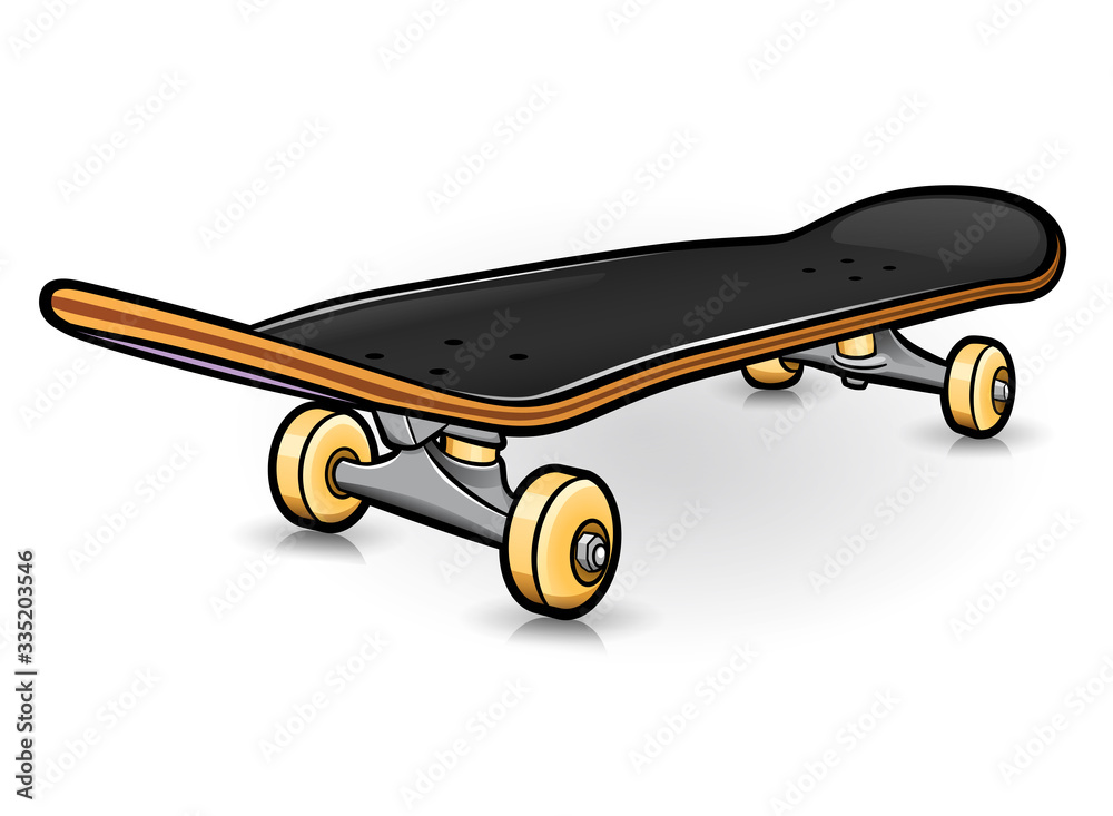 Vector skateboard drawing design isolated Stock Vector | Adobe Stock
