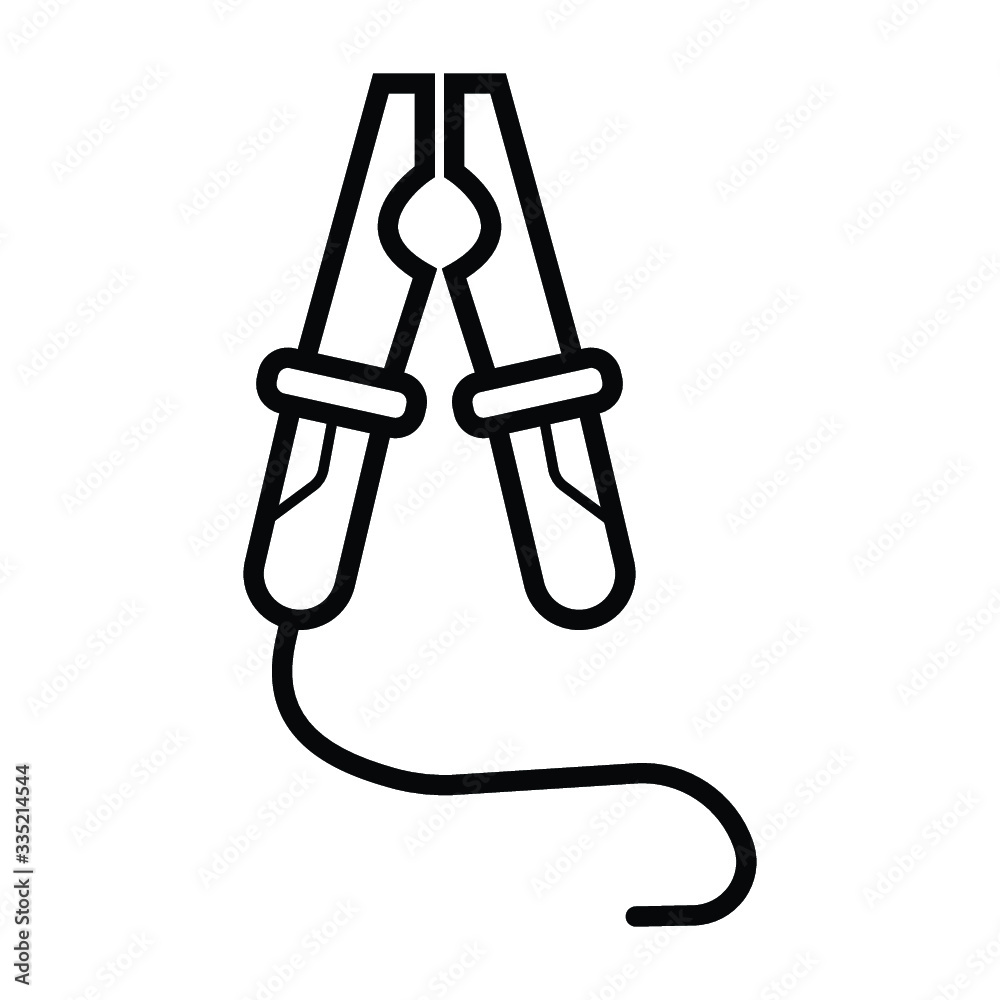 Jumper cable vector icon photo Stock Vector | Adobe Stock