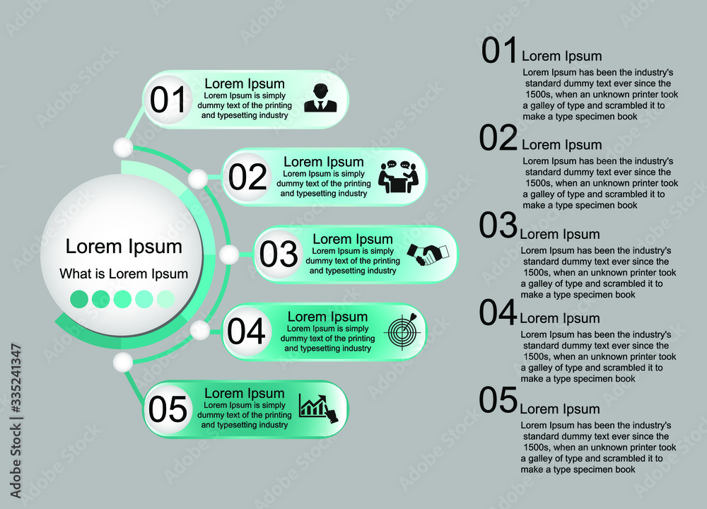 Business data visualization, infographics. Scheme of the process of ...