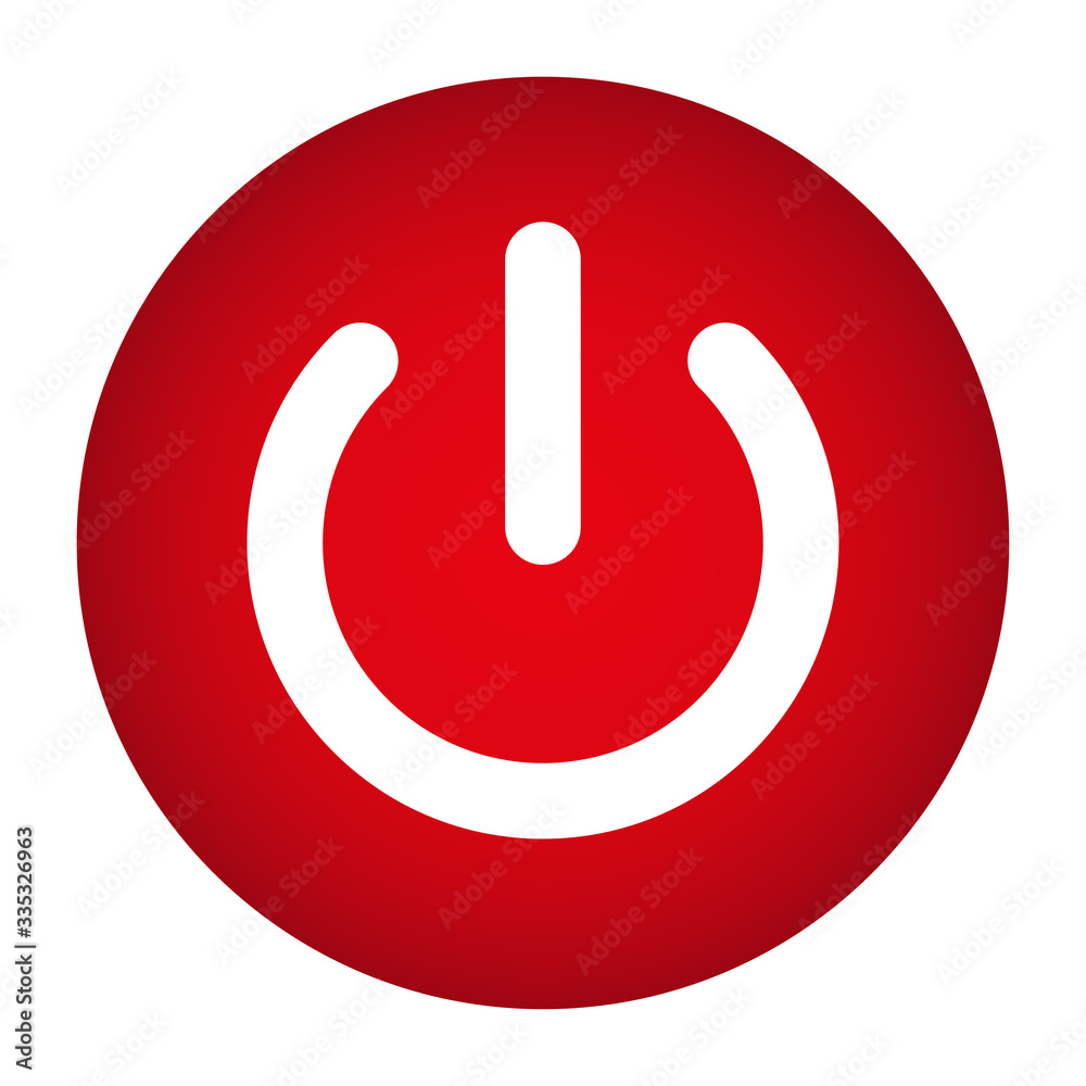 Power button icon. On Off symbol. Image isolated on white background ...