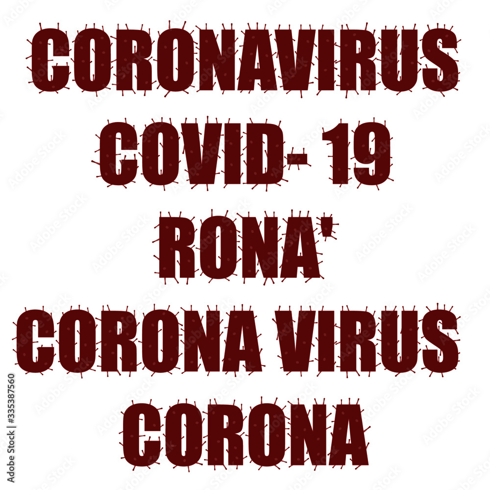 Coronavirus words with viral form. Corona Virus font vector design EPS ...