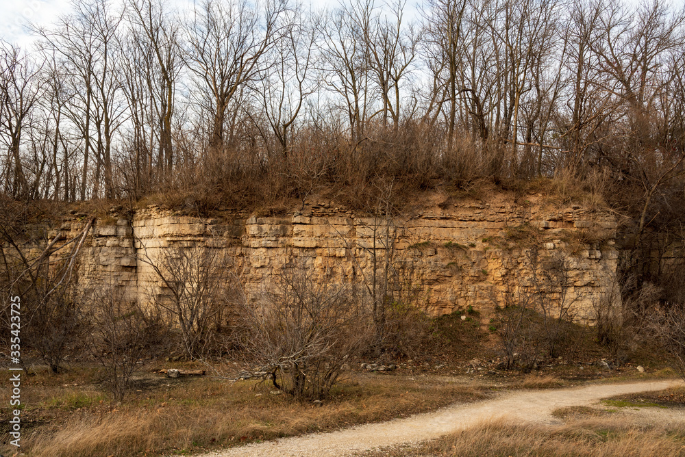 Niagara Escarpment dolomite, Silurian outcrops, High Cliff State Park ...