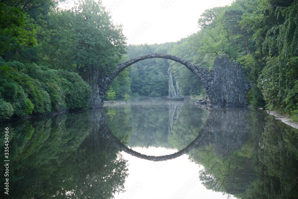 Rakotzbrucke Devil Bridge in Germany Stock Photo | Adobe Stock