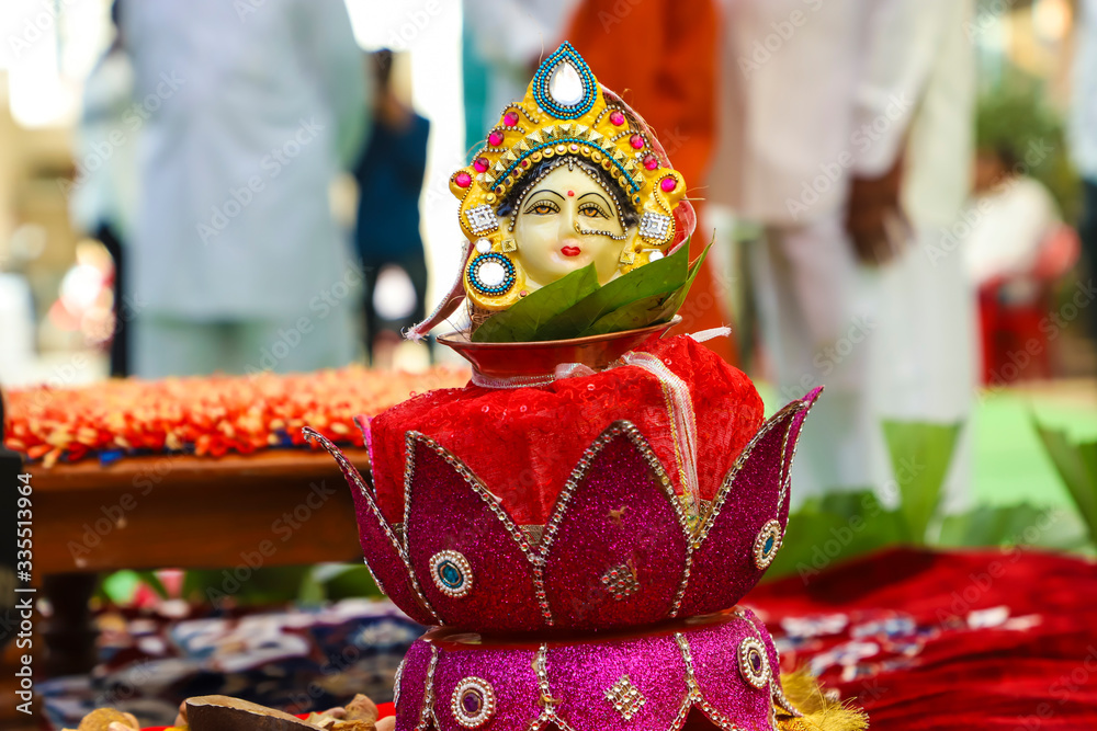 goddess sculpture in indian wedding Stock Photo | Adobe Stock