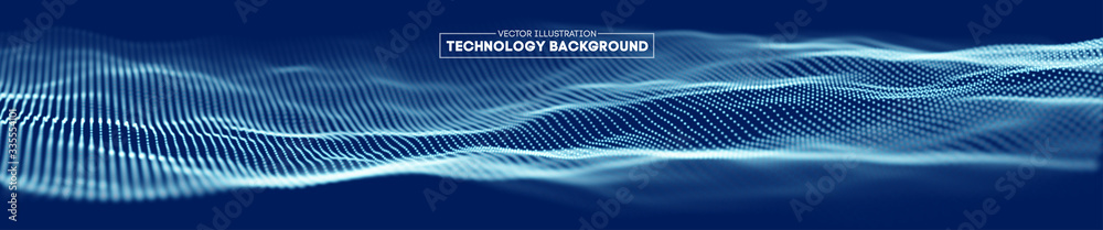 Abstract technology background. Cyber technology wire network ...
